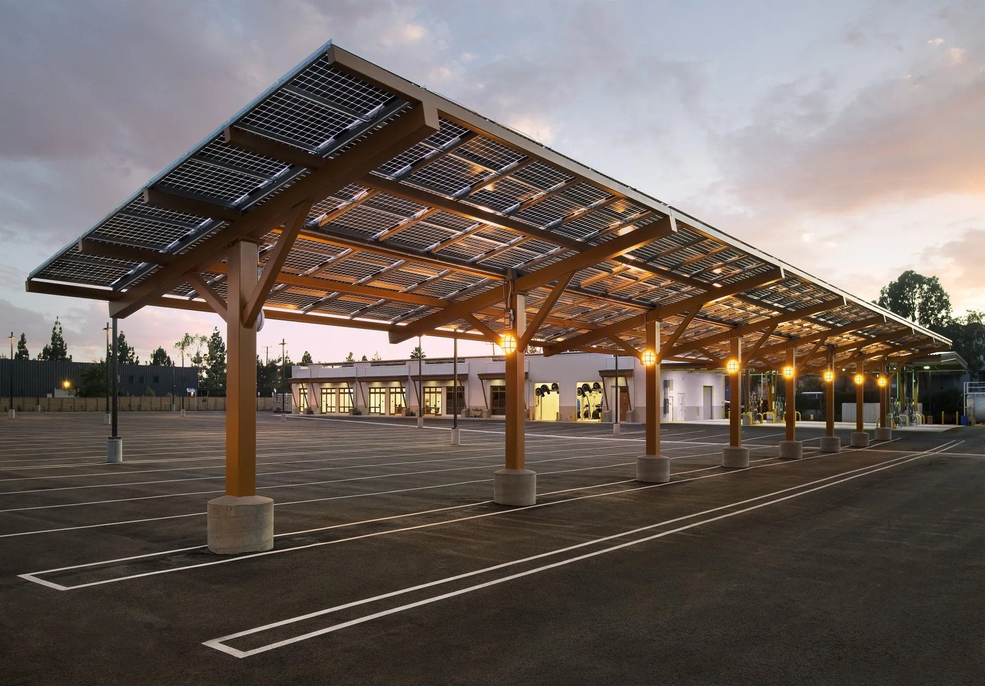 Parking lot Solar Canopy Installation | Compass Solar Energy